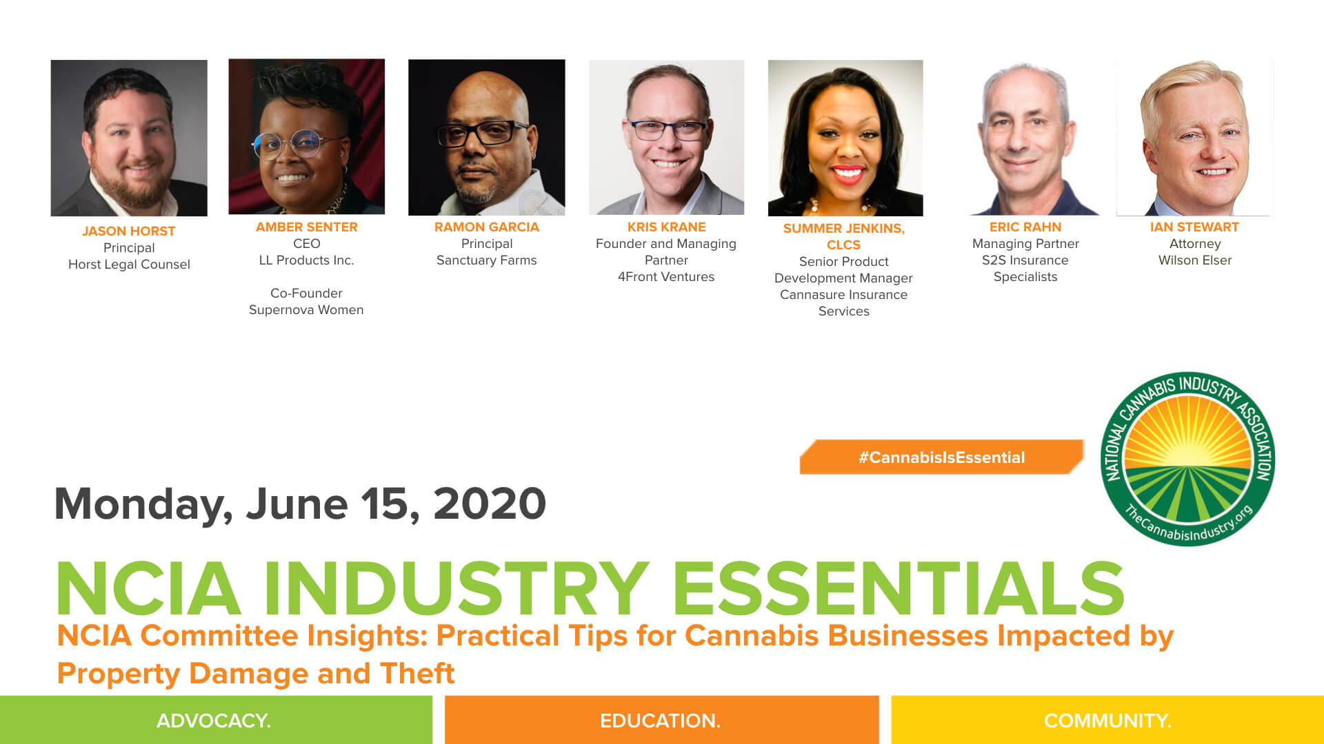 #IndustryEssentials Webinar Recording - NCIA Committee Insights ...